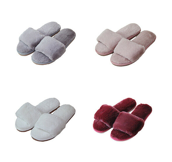 Damen Hausschuhe Latschen Slipper Indoor komfortabel innen Mode Plüsch ...